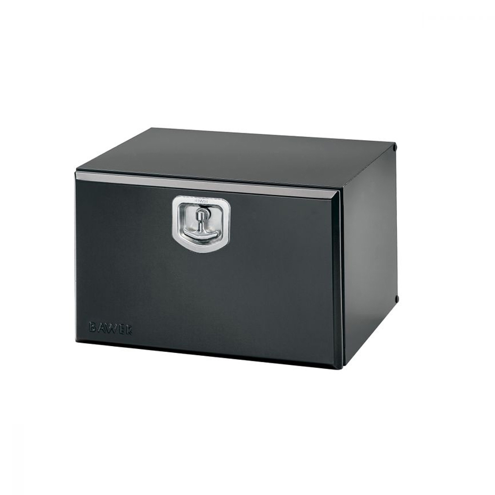 BAWER Painted Black Single Door Toolbox - 18"x18"x24"